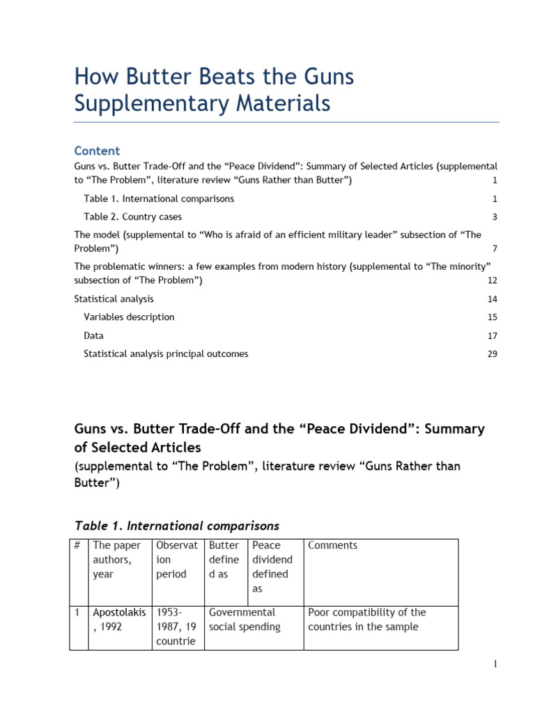 Guns vs. Butter Trade-Off Analysis | PDF | Taxes | Socialism