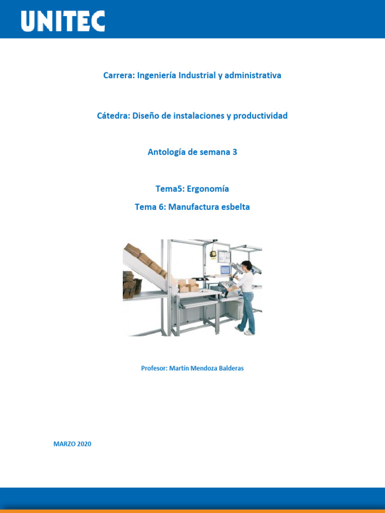 Ergonomía y Manufactura Esbelta en Ingeniería | PDF | Lean ...