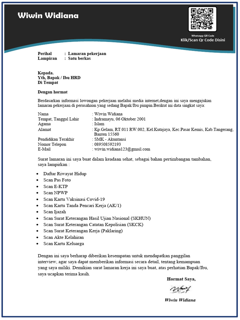 Wiwin Widiana: Klik/Scan QR Code Disini | PDF