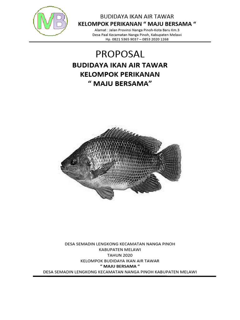Proposal Budidaya Ikan Air Tawar | PDF