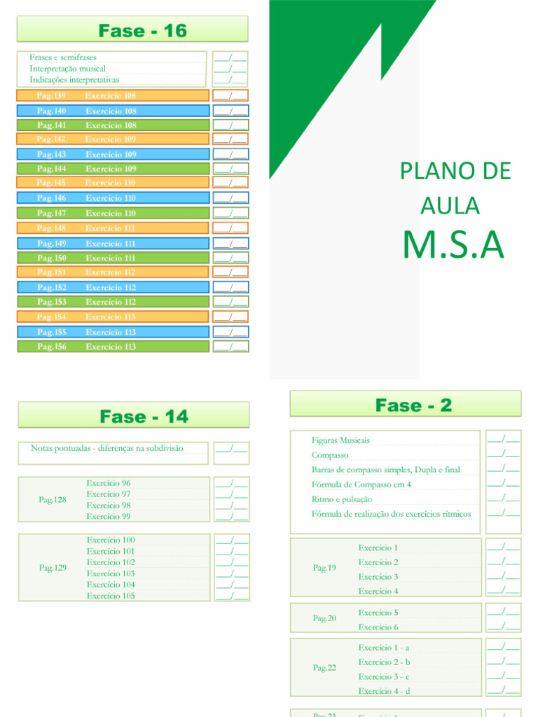 Plano de Aula MSA 2024 | PDF