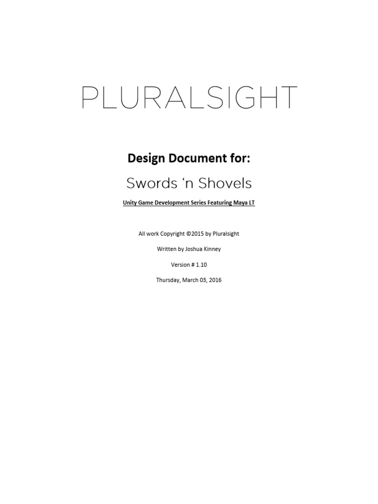 Game Design Doc - v1 | PDF | 3 D Computer Graphics