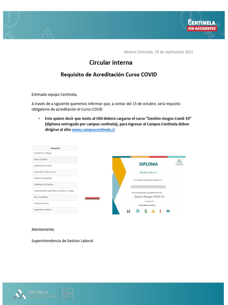 Circular Interna Gestion Laboral | PDF | Negocios