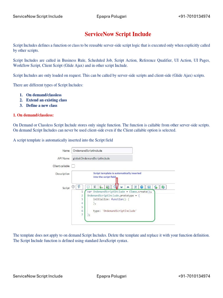 ServiceNow Script Include 1714518026 | PDF | Dynamic Web Page | Class (Computer Programming)