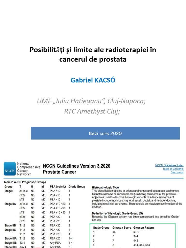 Curs RT General Short | PDF | Prostate Cancer | Prostate Specific Antigen