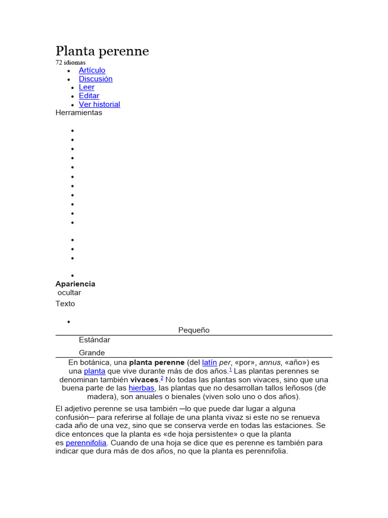 Planta Perenne | PDF | Plantas | Agricultura
