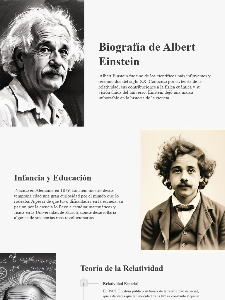 Biografia de Albert Einstein | PDF | Albert Einstein | Relatividad general