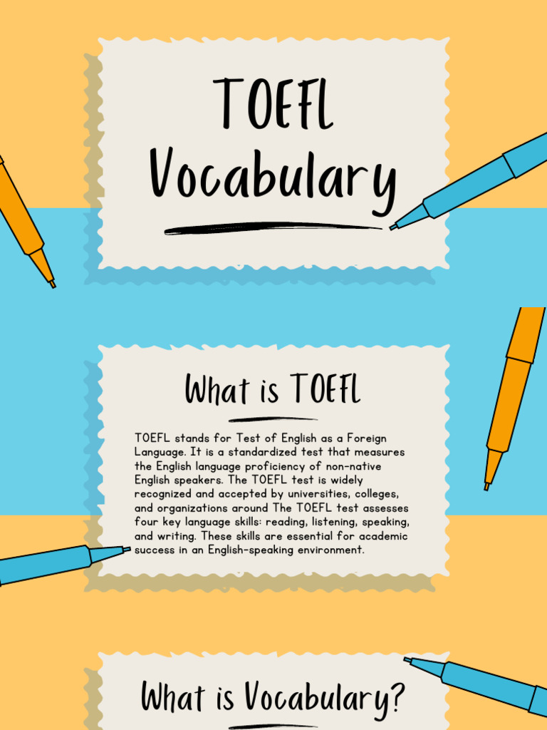 TOEFL Vocabulary Guide for Success | PDF | Test Of English As A Foreign ...