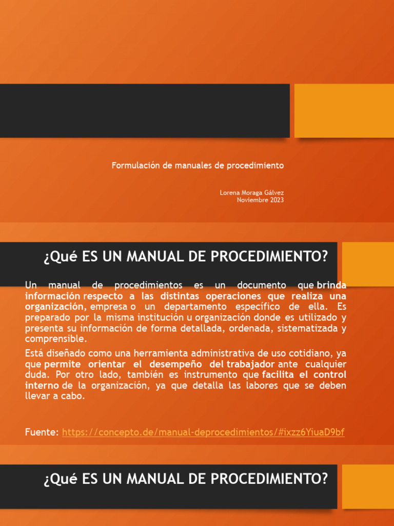 Formulación de Manuales de Procedimiento | Descargar gratis PDF | Sistema de manejo de calidad ...