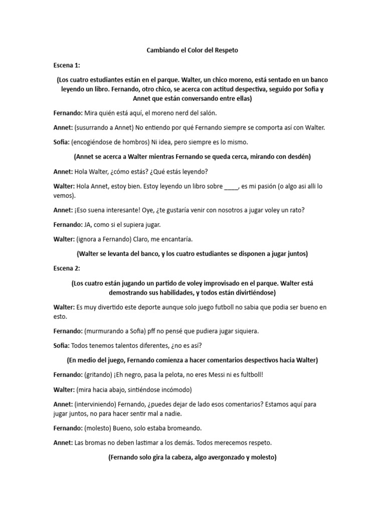 Cambiando El Color Del Respeto | PDF