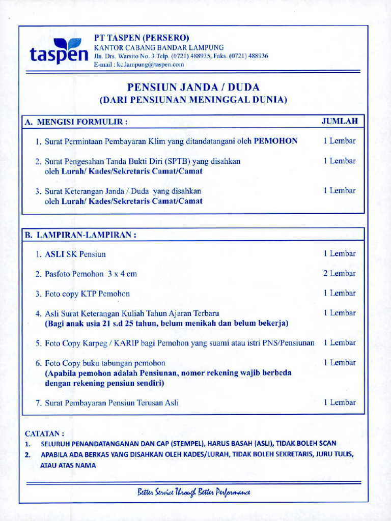 Pensiun Janda Duda Dari Pensiunan Meninggal Dunia | PDF