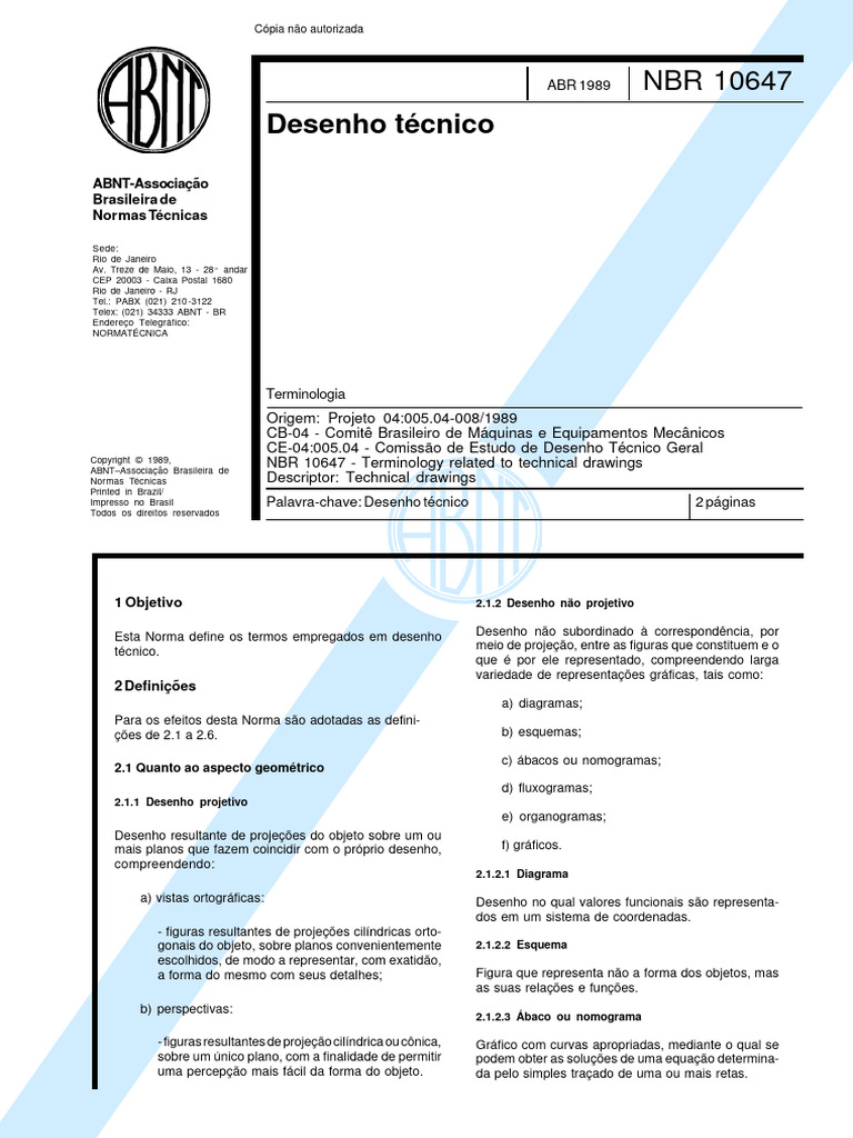 NBR 10647 - Desenho Tecnico | PDF | Desenho