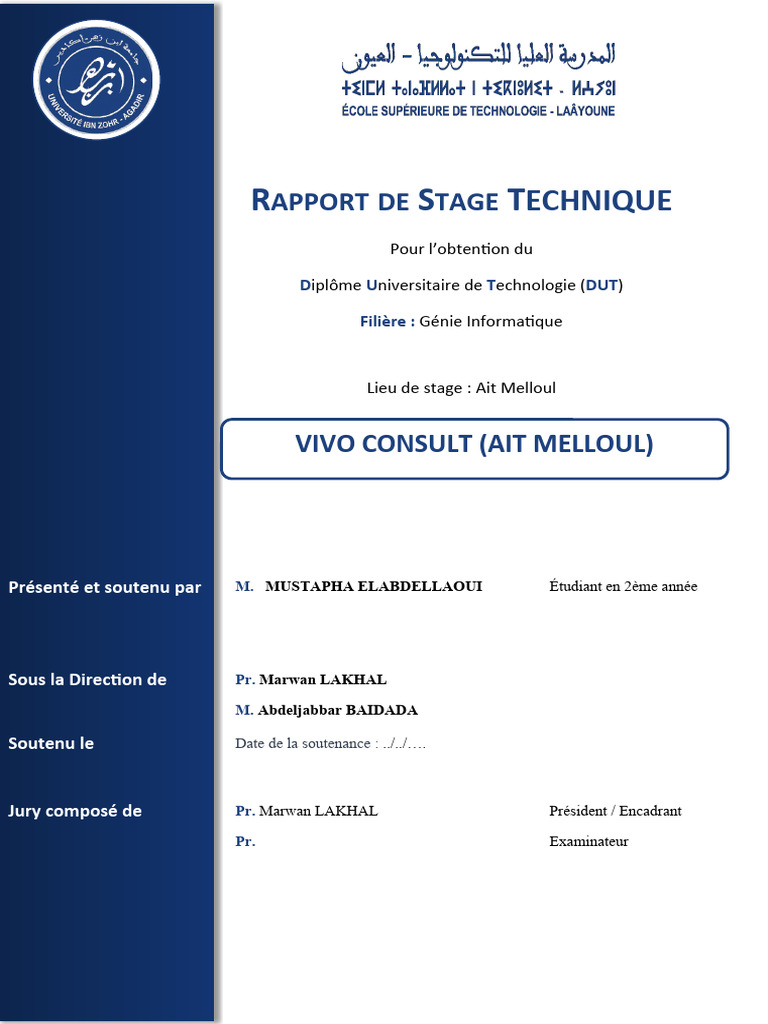 Rapport de stage en Génie Informatique | PDF | Internet | Internet et Web