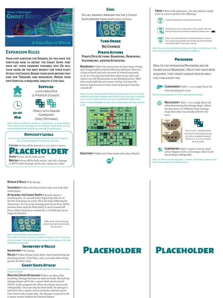 Ghost Ships Expansion Rules Guide | PDF | Ships | Piracy