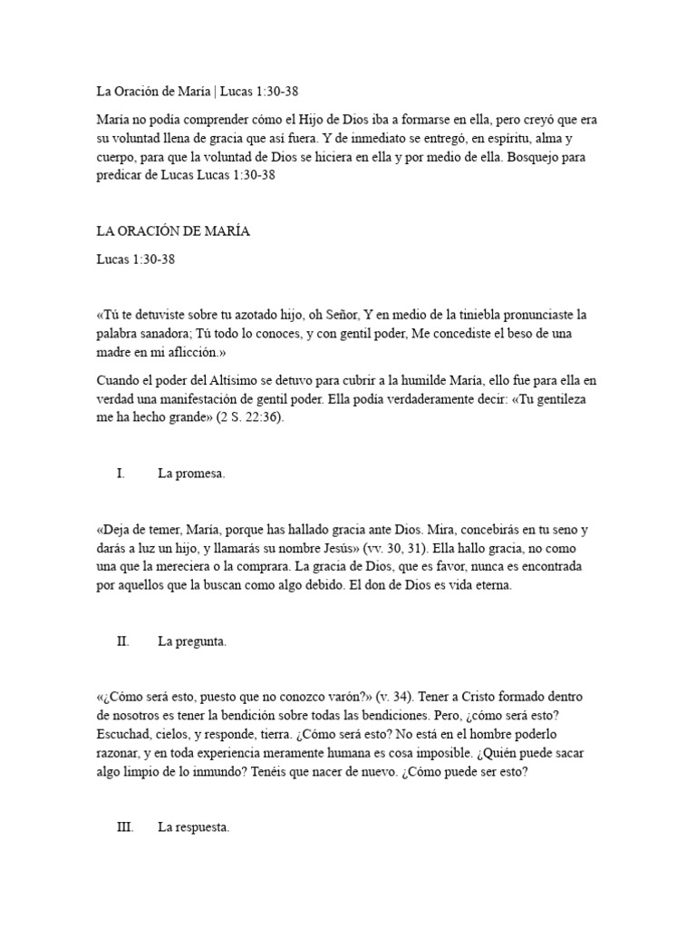 La Oracion De Maria Pdf María Madre De Jesús Espíritu Santo