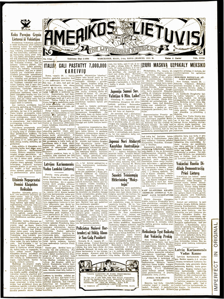 1935 03 02 Amerikos Lietuvis | PDF
