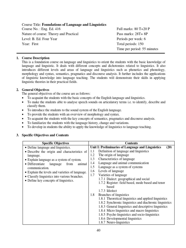 Foundations of Language and Linguistics - 316 | PDF | Linguistics | Clause