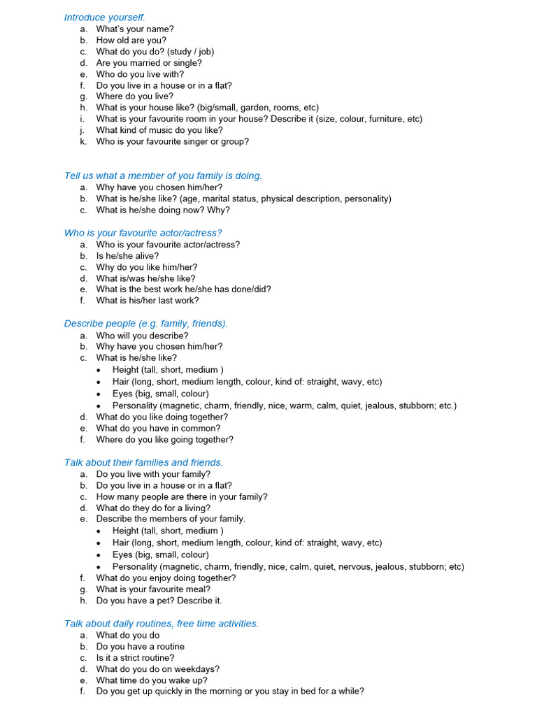 General Questions-Introduce-Yourself | PDF | Art