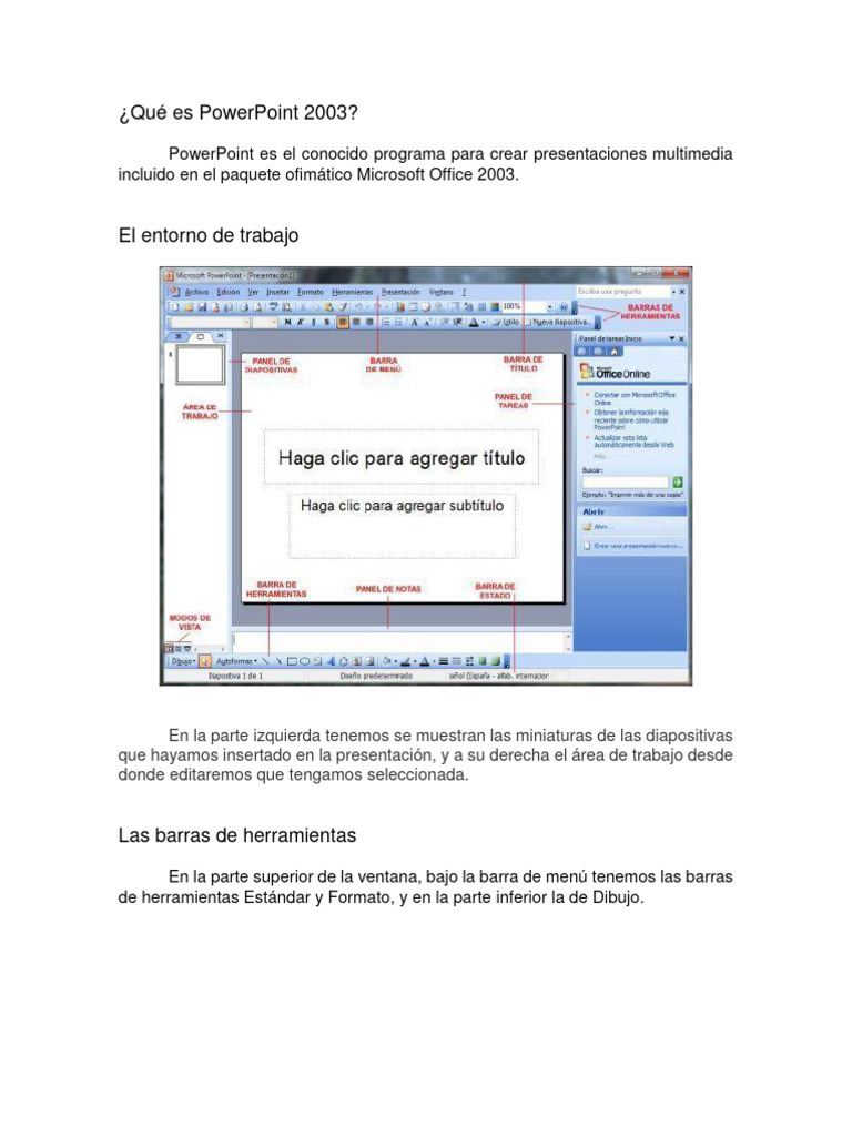 Guía de PowerPoint 2003 | PDF | Microsoft PowerPoint | Software