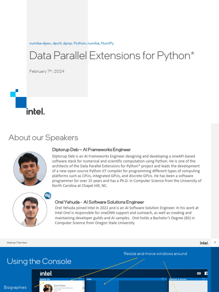 Data Parallel Extensions for Python Overview | PDF | Graphics Processing Unit | Software Development