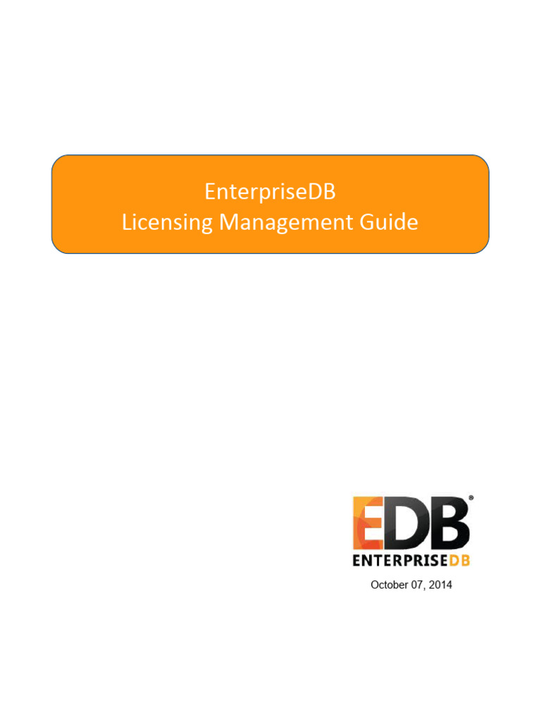 EnterpriseDB Licensing Guide | PDF | Postgre Sql | Computer Architecture