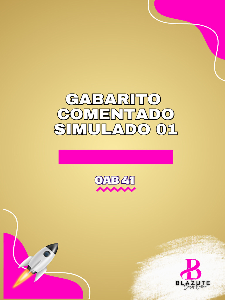 Gabarito Comentado SImulado 01 | PDF | Tribunal Penal Internacional (TPI) | Advogado
