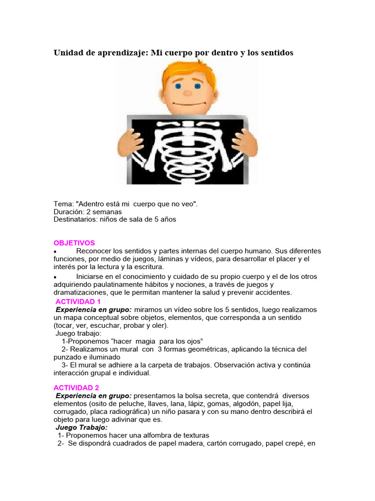 Mi Cuerpo y los 5 Sentidos para Niños | PDF