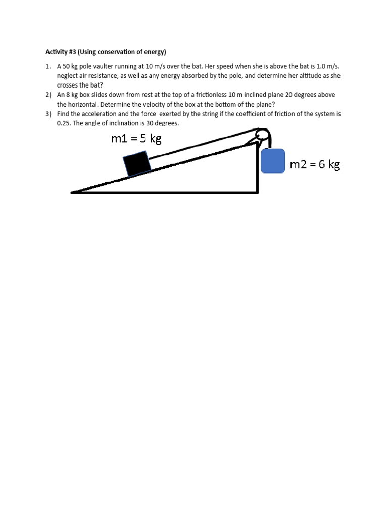 Physics Problems: Energy & Motion | PDF
