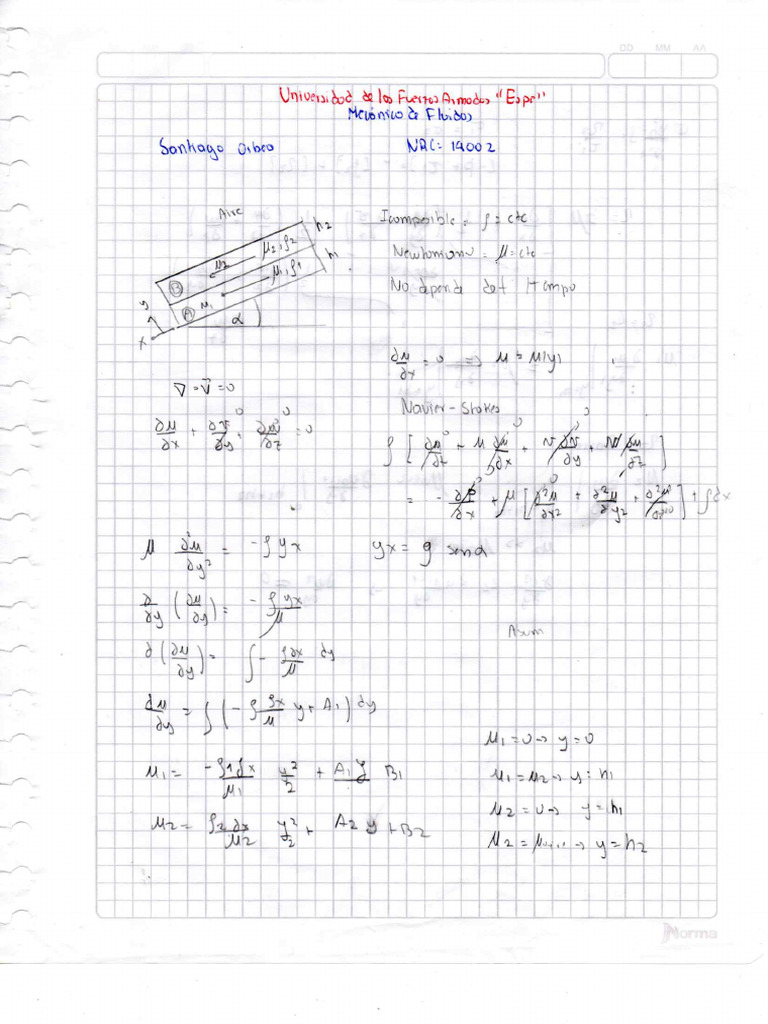 Mec de Fluidos Deber | PDF