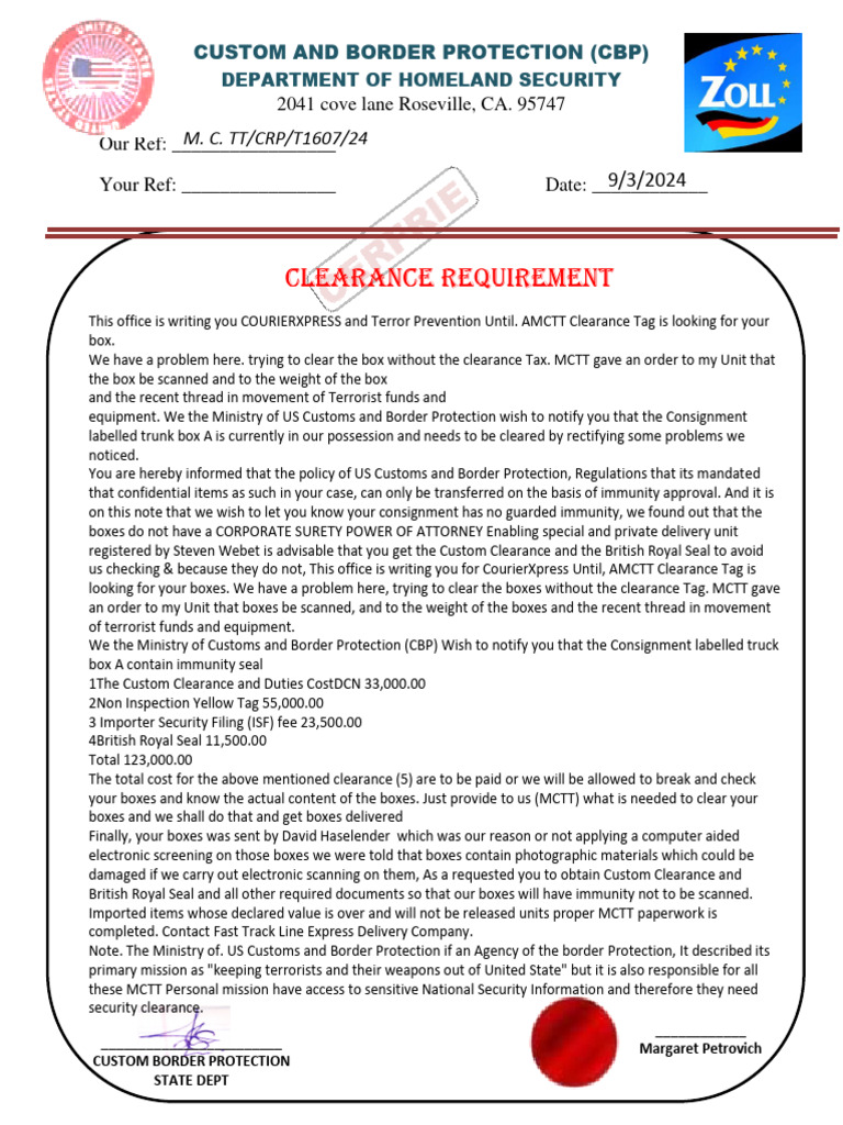 Custom and Border Protection | PDF | Security Clearance | U.S. Customs And Border Protection
