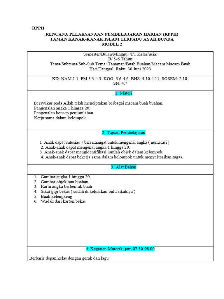 Perangkat Pembelajaran 3 NURSIAH Edit-2 | PDF