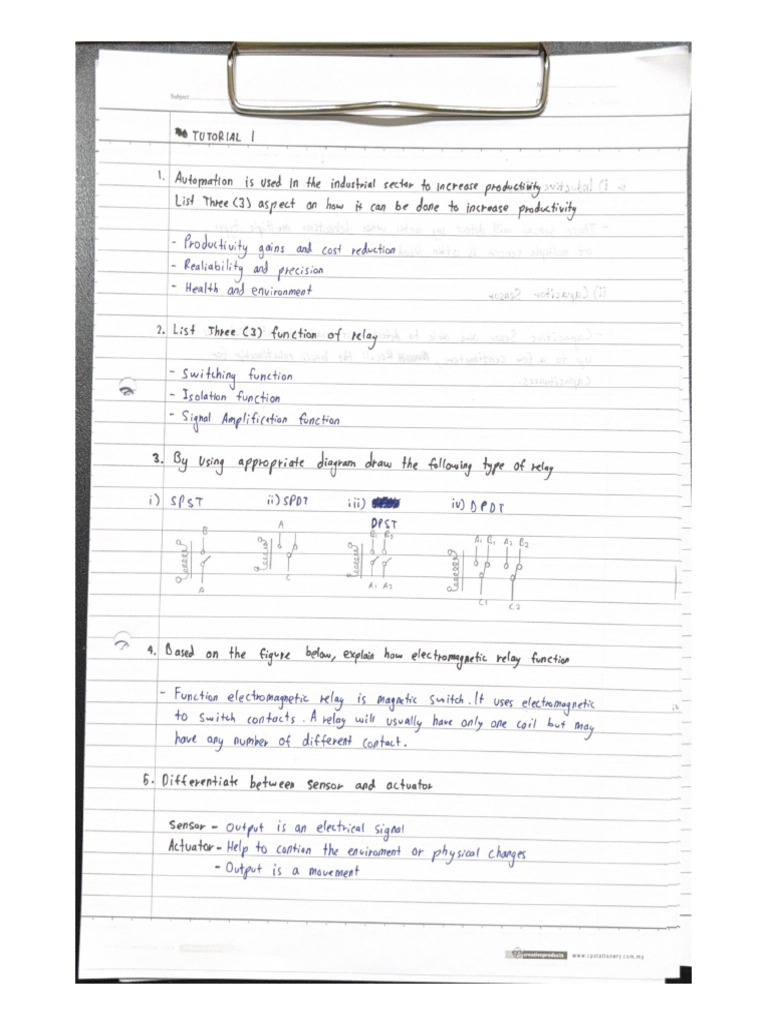 Tutorial 1 (F2800) | PDF