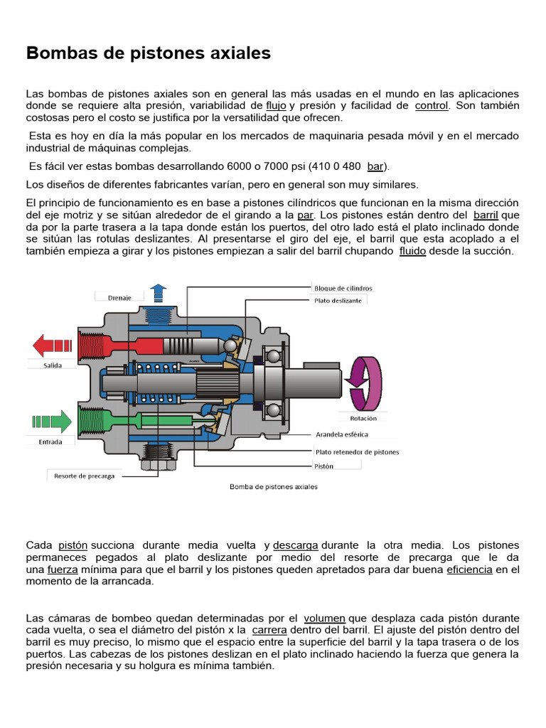 Bomba de Pistones Axiales y Radiales | Descargar gratis PDF | Bomba ...