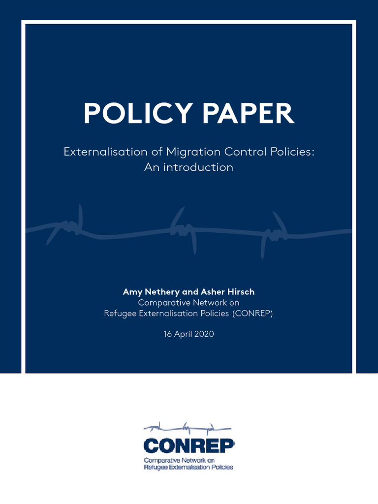 Policy Paper Externalisation of Migration Control Policies | PDF | Refugee | Immigration Detention