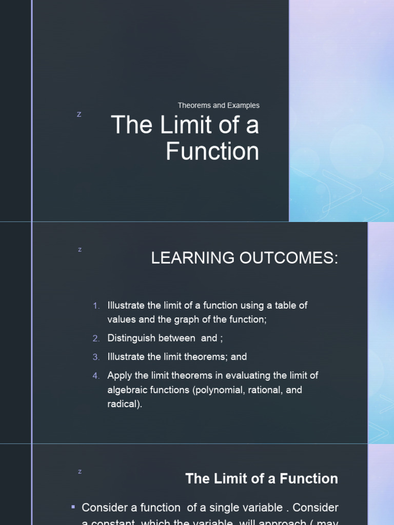 The Limit of A Function | PDF | Function (Mathematics) | Mathematical Relations