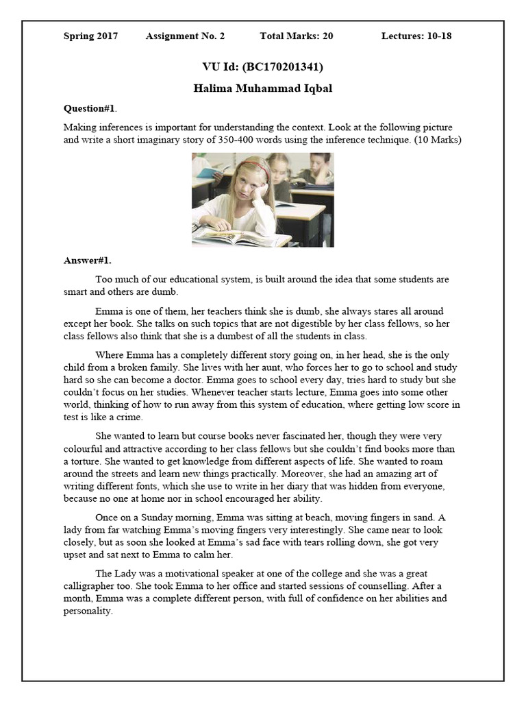 ENG101 Assignment 2 | PDF | Cognitive Science | Cognition