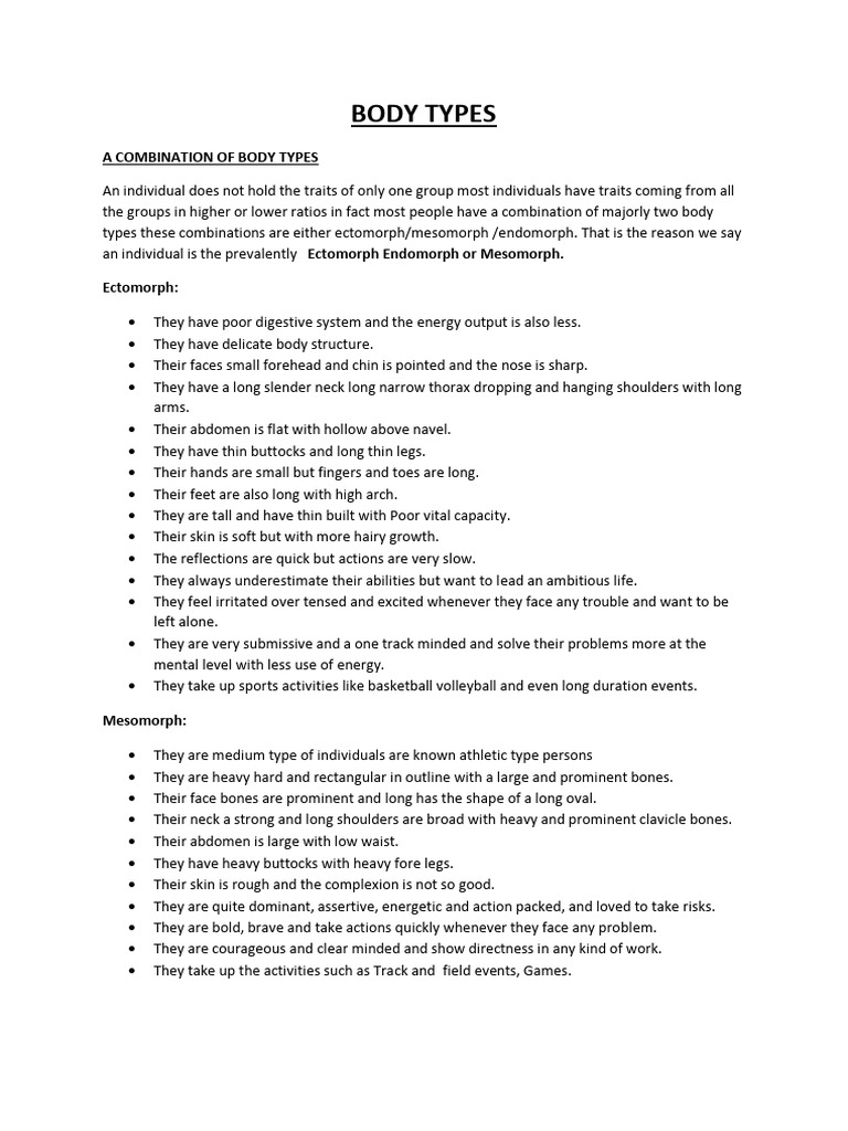 Body Types | PDF