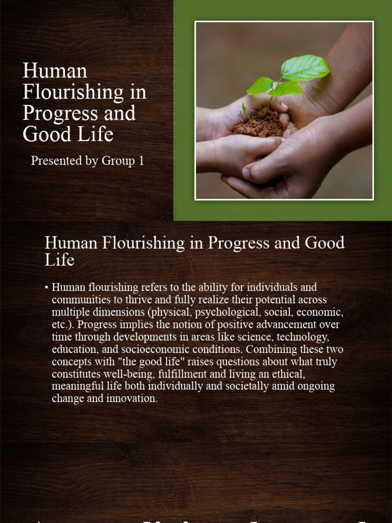 Human Flourishing in Progress and Good Life Final 2 | PDF | Happiness ...