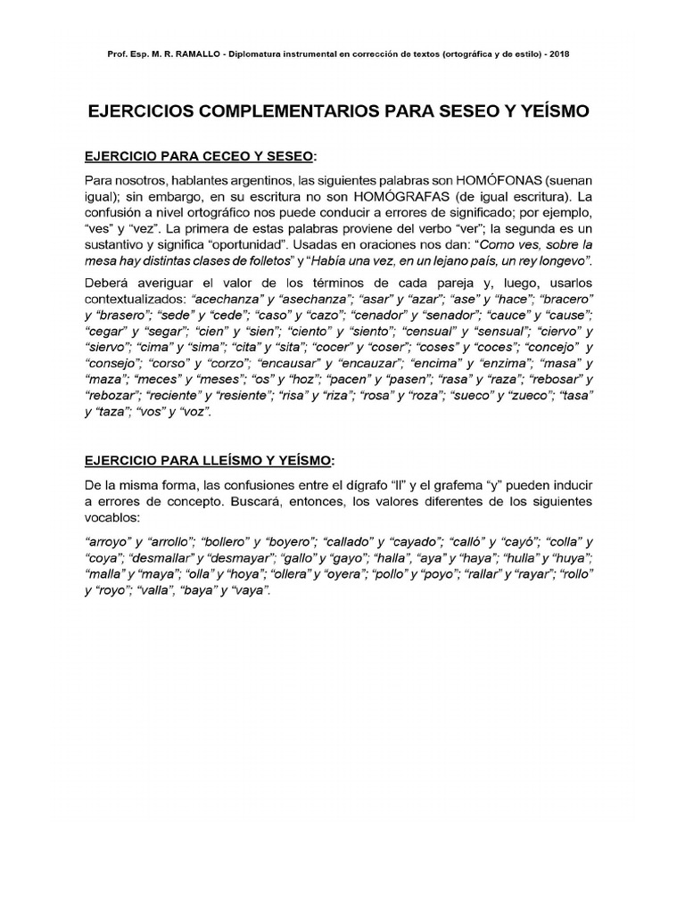 Ejercicios Complementarios | PDF