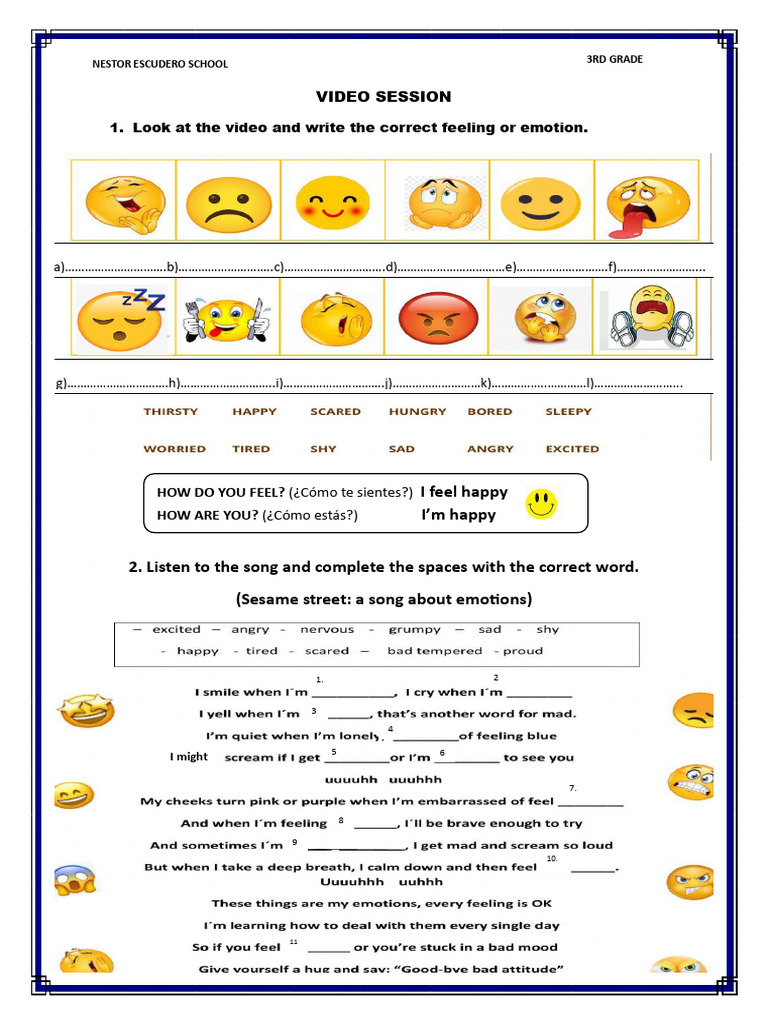 Emotions Feelings Video Song | PDF