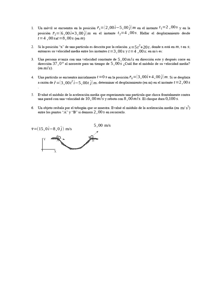 S02 - s02 Ejercicios Cinematica | PDF