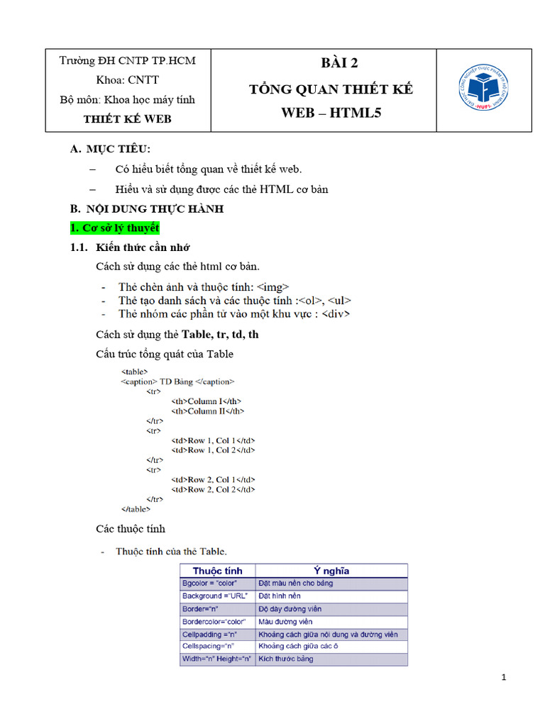 TH2 ThietKeWeb 5tiet | PDF