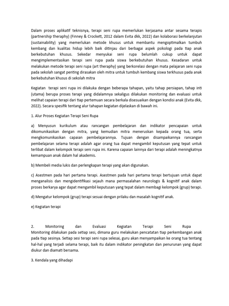 Implementasi Terapi Seni | PDF | Pengembangan Diri | Sains & Matematika