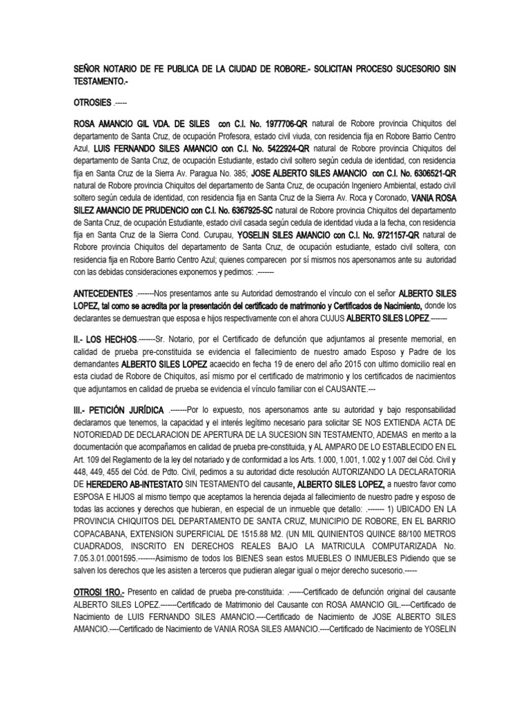 Modelo Declaratoria | PDF | Herencia | Ley común