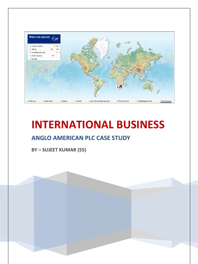 Anglo American Plc Study | Pharmaceutical | Economies