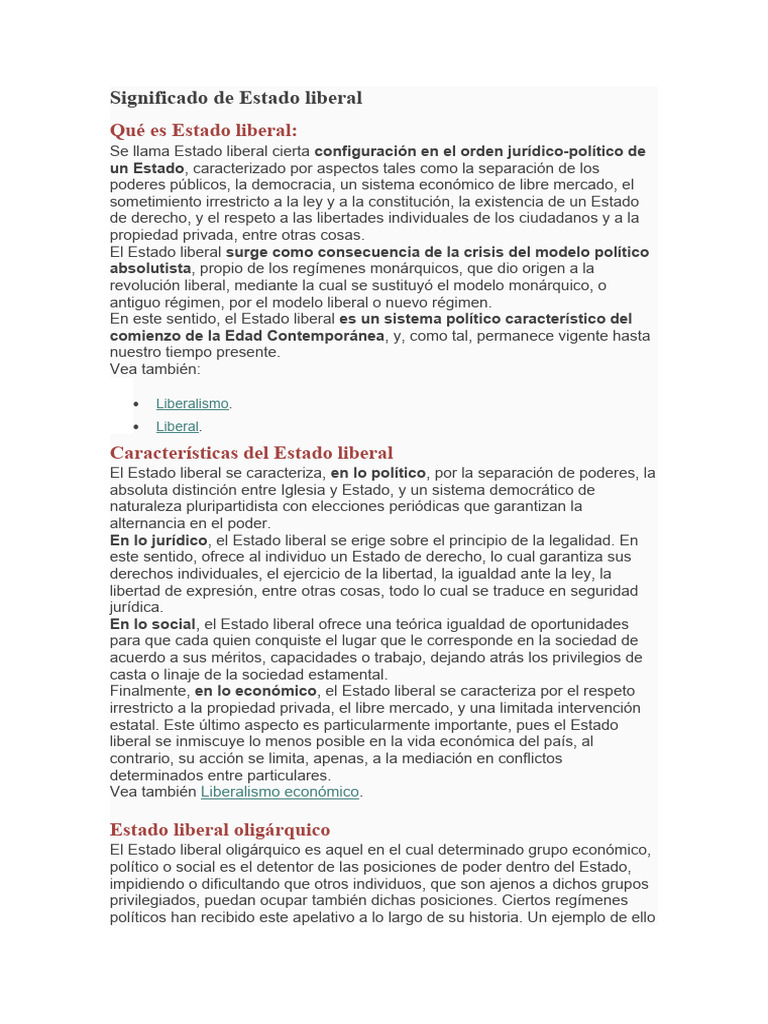 Distintos Tipos de Estado | PDF | Neoliberalismo | Liberalismo
