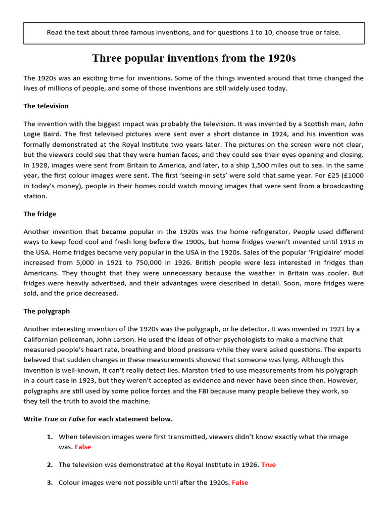 Reading 2 - Answer | PDF | Polygraph