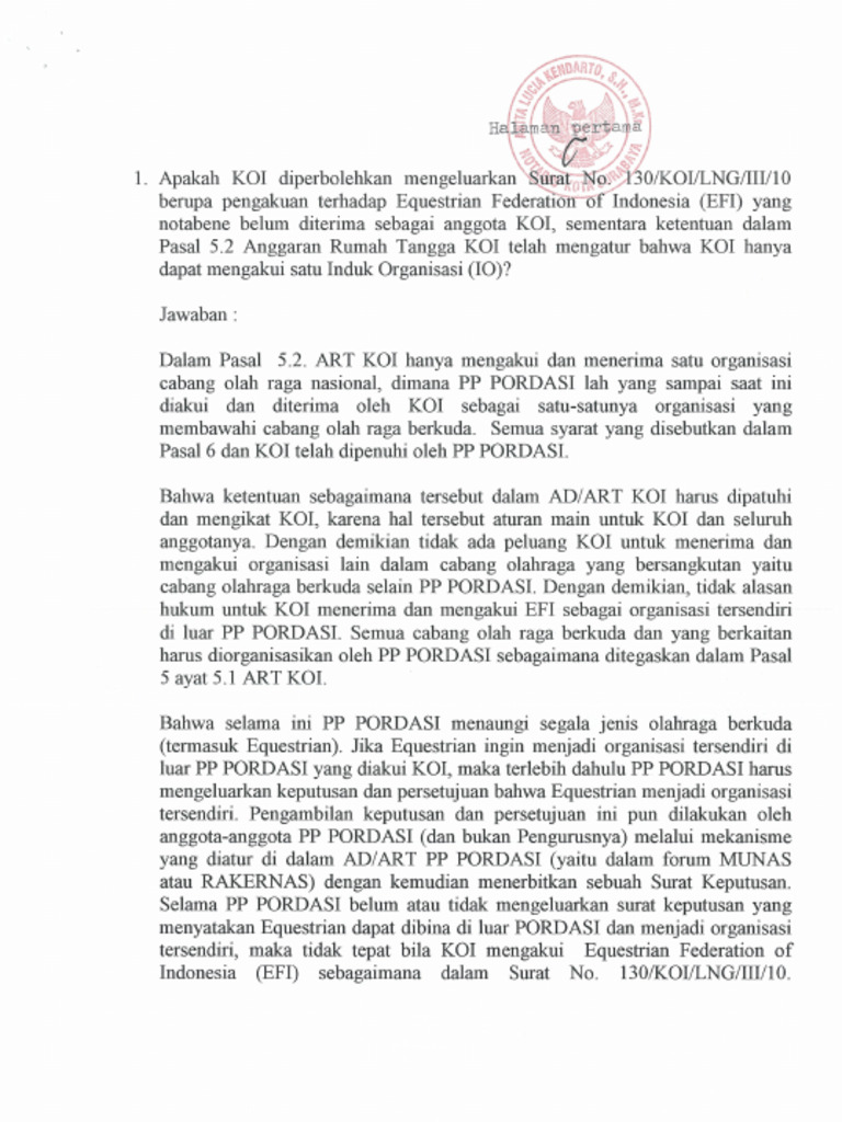 Contoh Keterangan Ahli Dari Notaris | PDF