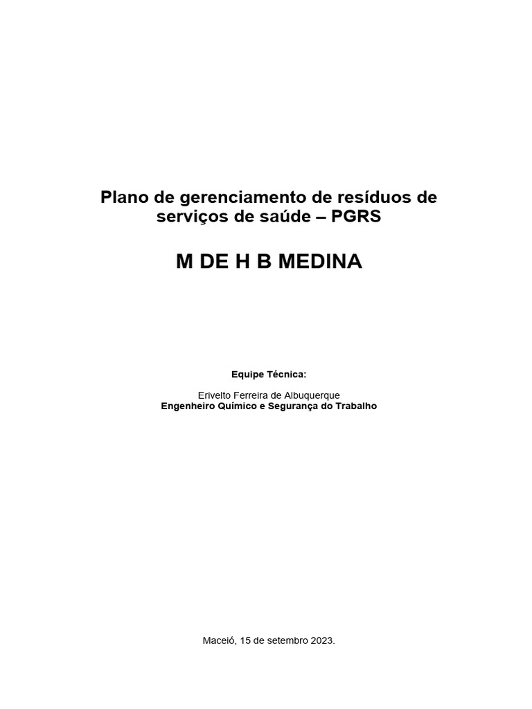 Modelo de PGRS Odontologico | PDF | Desperdício