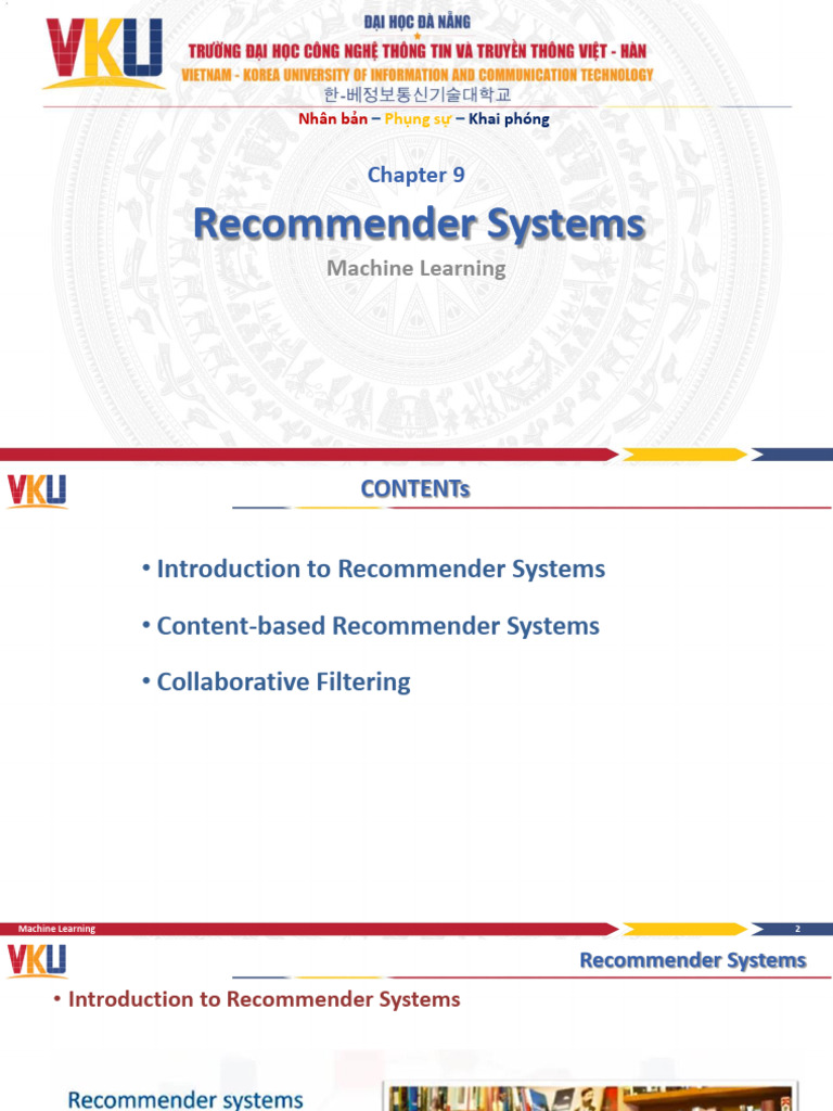 ML.9-Recommender Systems (Week 14) | PDF | Systems Engineering | Cognition ML.9-Recommender Systems (Week 14) | PDF | Systems Engineering | Cognition